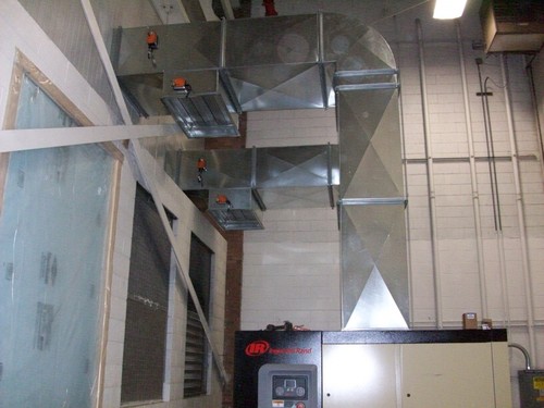 Air Compressor Ductwork with Heat Recovery